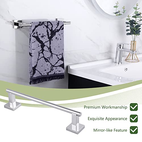 Hand Towel Rack Polished Chrome 13.78", Angle Simple SUS304 Stainless Steel Bathroom Towel Holder, Face Towel Bar for Wall