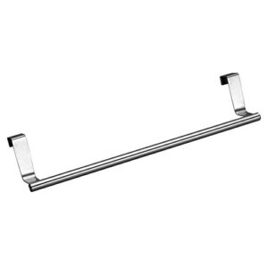 pingping shelf kitchen towel rack rack hanging cabinet door holder bar bathroom over kitchen，dining & bar sink cutting board (silver, one size)