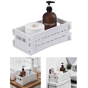 AOJEZOR Bathroom Storage Cabinet,with Toilet Paper Basket Set of 2 Great for Bathroom Storage,Narrow Bathroom Cabinet Waterproof Great for Small Spaces,Toilet Tank Basket Fit for Toilet Paper Storage