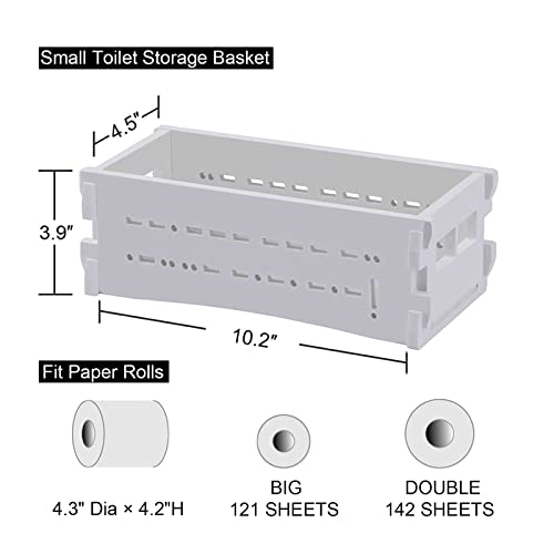 AOJEZOR Bathroom Storage Cabinet,with Toilet Paper Basket Set of 2 Great for Bathroom Storage,Narrow Bathroom Cabinet Waterproof Great for Small Spaces,Toilet Tank Basket Fit for Toilet Paper Storage