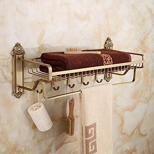 OMOONS Towel Rack Antique Towel Rack Brass Towel Rack Bathroom Towel Rack