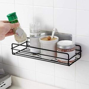 JAHH Punch Free Bathroom Shelf Storage Rack Organizer Shower Wall Shelf Kitchen Bathroom Organizer Basket (Color : E)