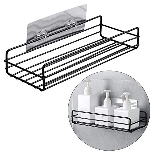 JAHH Punch Free Bathroom Shelf Storage Rack Organizer Shower Wall Shelf Kitchen Bathroom Organizer Basket (Color : E)