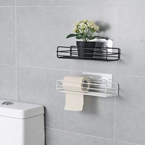 JAHH Punch Free Bathroom Shelf Storage Rack Organizer Shower Wall Shelf Kitchen Bathroom Organizer Basket (Color : E)