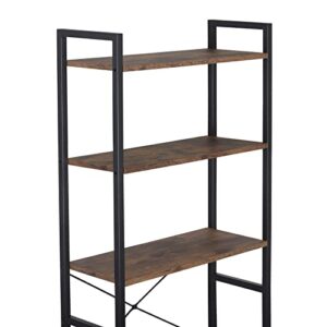 SUPER DEAL Over The Toilet Storage Shelf, 3-Tier Bathroom Organizer Space Saver Rack Wood Shelf, Rustic Brown