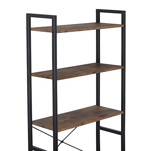 SUPER DEAL Over The Toilet Storage Shelf, 3-Tier Bathroom Organizer Space Saver Rack Wood Shelf, Rustic Brown