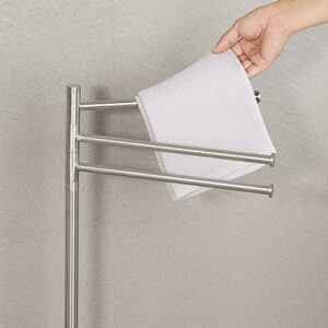 Alise Swing Towel Bar Stand Towel Rack Hand Towel Holder Towel Hanger Freestanding Headband Holder for Bathroom Vanity Countertop Table Kitchen,GOY9030-LS SUS304 Stainless Steel Brushed Nickel