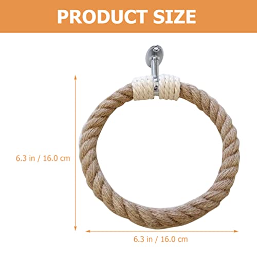 CLISPEED Towel Ring Wall Mounted Towel Rack Nautical Rope Bath Towel Hangers Vintage Hand Towel Holder for Shower Bathroom Bedroom