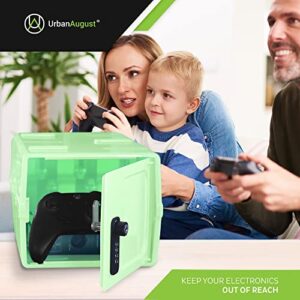 Urban August Dual Combination & Keyed Lockbox - Lockable Box for Everyday Use - Multi-Purpose lock for Home & Office Safety - Made of Industrial-Grade Plastic - One Size (Spring Green)