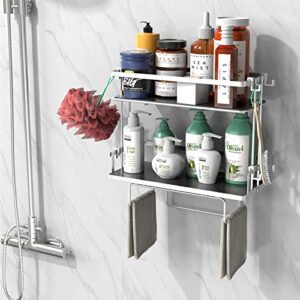 Misounda Over The Toilet Storage,Toilet Rack,Toilet Storage Rack, 2-Tier Bathroom Organizer Shelves with Divider,No Drilling Space Saver with Wall Mounting Design，White