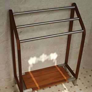 AquaTeak Sula Teak & Stainless Steel Towel Stand