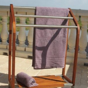 AquaTeak Sula Teak & Stainless Steel Towel Stand