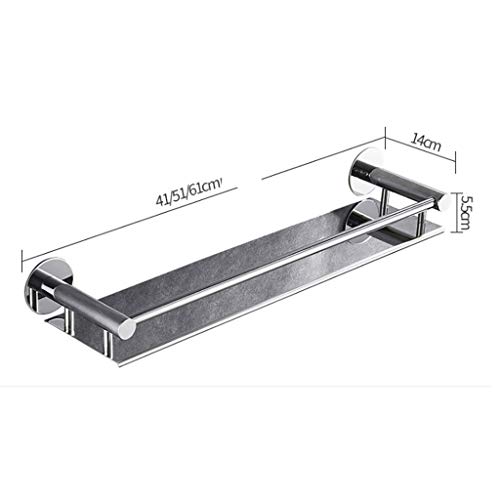 XJJZS Shelf- Stainless Steel Wall Mount ShelfGood for Restaurant, Bar, Home, Kitchen, Laundry, Garage and Utility Room (Size : 51CM)