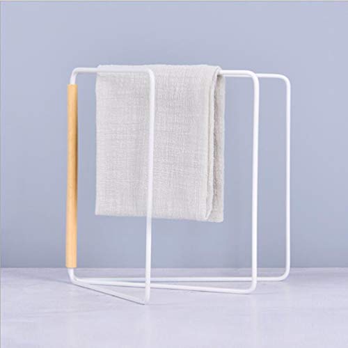 Yizhichu1990 Kitchen Bathroom Punch-Free Folding rag Stand Towel Rack Holder,Top Vertical Rail Dishcloth Storage Rack