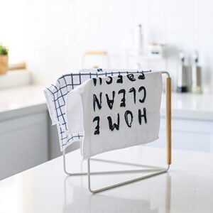 Yizhichu1990 Kitchen Bathroom Punch-Free Folding rag Stand Towel Rack Holder,Top Vertical Rail Dishcloth Storage Rack