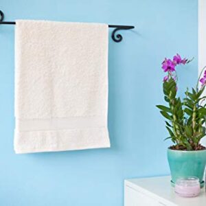 RTZEN Wrought Iron Bathroom Accessories Set, Decorative Hand Towel Bar and Body Towel Bar Hanger