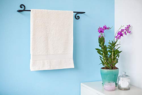 RTZEN Wrought Iron Bathroom Accessories Set, Decorative Hand Towel Bar and Body Towel Bar Hanger