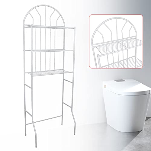 Shelf Over The Toilet, 3-Tier Bathroom Organizer Shelf Over Toilet, Free Standing Over The Toilet Storage Rack for Small Bathroom