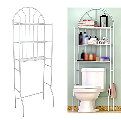 Shelf Over The Toilet, 3-Tier Bathroom Organizer Shelf Over Toilet, Free Standing Over The Toilet Storage Rack for Small Bathroom