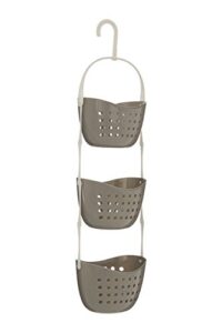 premier housewares caddy 3 tier shower, h83 x w23 x d17cm, grey