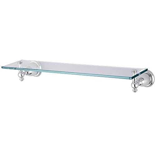 Kingston Brass BA7979C English Vintage Glass Shelf , Polished Chrome,20-1/2"