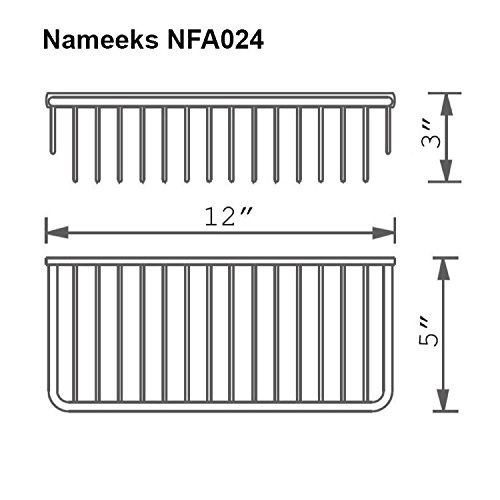 Nameeks NFA024 NFA Shower Basket, One Size, Chrome