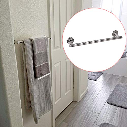 Sumnacon 16 Inch Towel Bar Towel Rod with Screws，Solid Wall-Mounted Stainless Steel Towel Rack Hanger Holder Organizer for Bathroom Kitchen, Silver