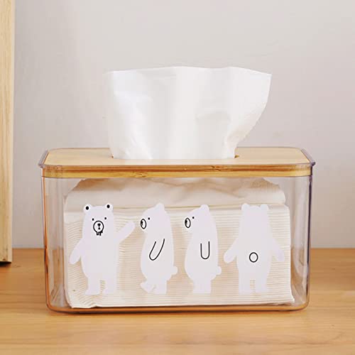 Delgeo Bamboo Dryer Sheet Holder, Simple and Light Style Washer Dryer Sheet Dispenser, Clear Container Storage Box for Laundry Room Decor, Removable - Eco-Friendly Material - Large Capacity.