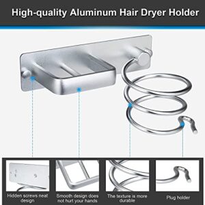 Hair Dryer Holder Wall Mounted Blow Dryer Holder Curling Iron Holder Bathroom Hair Tool Organizer Hair Care & Styling Tool Organizer for Hair Dryer, Flat Irons, Curling Wands