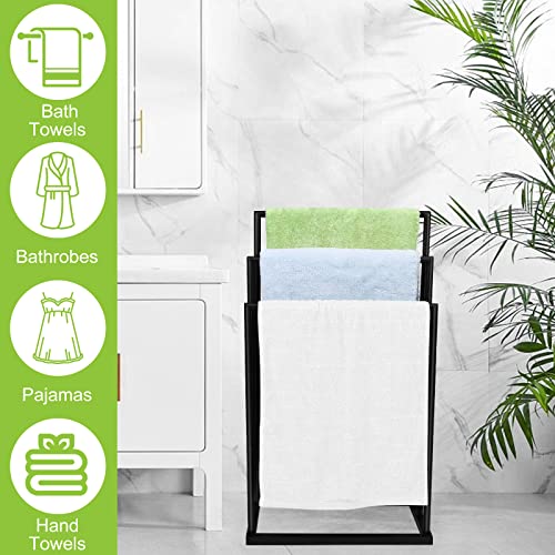 3 Tiers Stainless Steel Towel Rack 3 Bars Freestanding Towel Holder Drying Stand Towel Bar Storage Ladder Bathroom Accessories Organizer Bath Storage & Hand Towels, Washcloths, Next to Tub or Shower