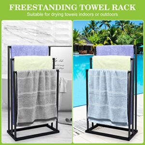 3 Tiers Stainless Steel Towel Rack 3 Bars Freestanding Towel Holder Drying Stand Towel Bar Storage Ladder Bathroom Accessories Organizer Bath Storage & Hand Towels, Washcloths, Next to Tub or Shower