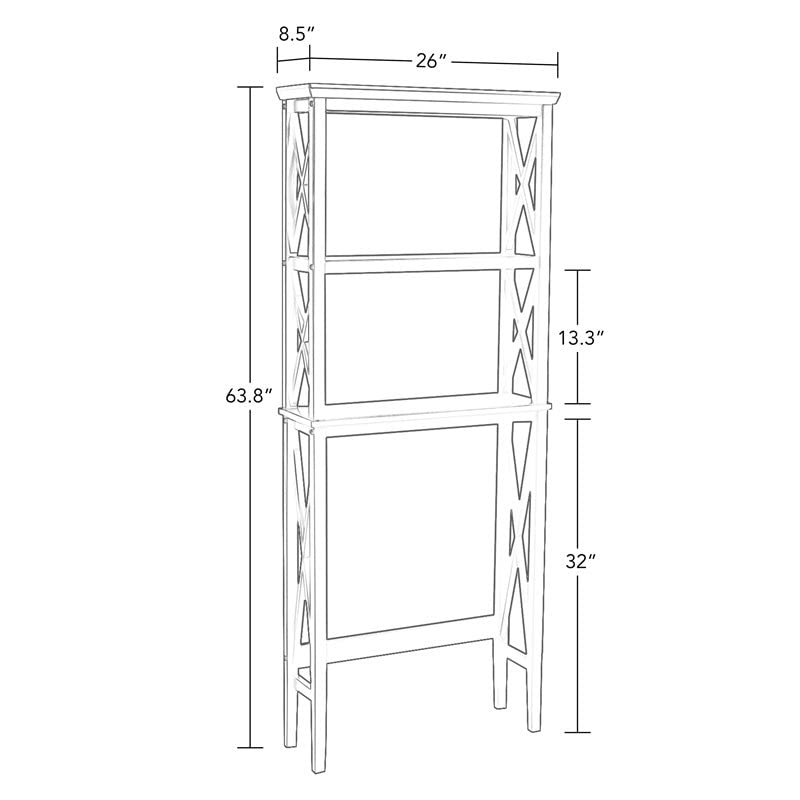 RiverRidge La Crosse Bathroom Storage Spacesaver, No Size, Black