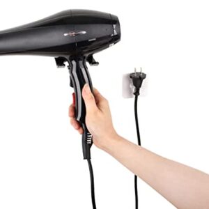 Universal Hair Dryer Bracket Wall Mount Shelf Hair Dryer Holder, Wall Mount Bathroom Hair Blow Dryer Rack, Wall Hair Dryer( Black)