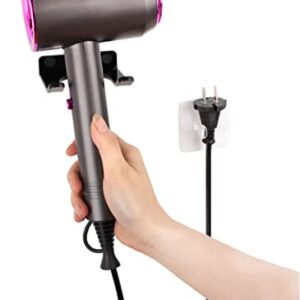 Universal Hair Dryer Bracket Wall Mount Shelf Hair Dryer Holder, Wall Mount Bathroom Hair Blow Dryer Rack, Wall Hair Dryer( Black)