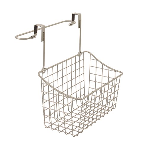 Spectrum Diversified Grid Over The Cabinet Towel Bar & Medium Basket, Satin Nickel PC