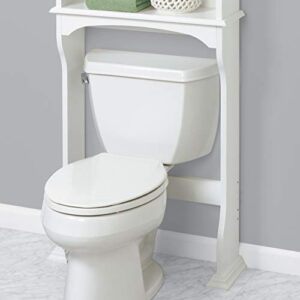 Zenna Home Collette Over the Toilet Bathroom Spacesaver, Bath-Storage Shelves, White