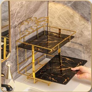 countertop rack toilet bathroom toilet rack desktop hand washing makeup wash table storage rack box (color : d, size : multi-layer)