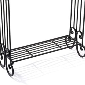 Free Standing Towel Rack 3 Bar Freestanding Rack with Storage Shelf Towel Organizer for Bathroom,Bedroom,Laundry Room,Kitchen,Pool