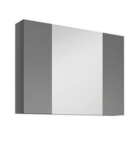 fresca 32" gray medicine cabinet w/ 3 doors