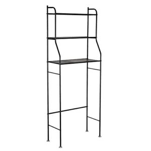 kcelarec 4-tier metal over the toilet bathroom shelf space saver,black (black)