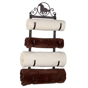 western horse metal towel rack