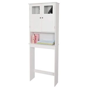 road.ahead bathroom storage organizer,over the toilet storage cabinet,over-the-toilet storage with doors,over the toilet white bathroom cabinet,adjustable shelves, door panel，over-the-toilet storage…