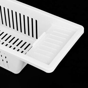 Nunafey Bathtub Caddy Tray, PP Multi-Functional Bathtub Rack, Anti-Rust Retractable for Shampoo Bathroom Bathtub