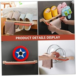 Healeved Slippers Storage Rack Over Door Clothes Hanger Rack Hanging Shoe Rack for Wall Red Hangers Wall Towel Holder Slipper Storage Rack Shoes Holder for Dry Punch-free Rack Bathroom Rack