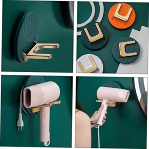 DOITOOL 2pcs Hair Dryer Holder Broom Holder Decorating Tools Wall Mounted Shelves for Storage Bathroom Wall Holder Wall Mount Broom Holder Hairdryer Holder Wall-Mounted Storage Rack Green