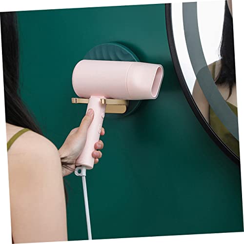 DOITOOL 2pcs Hair Dryer Holder Broom Holder Decorating Tools Wall Mounted Shelves for Storage Bathroom Wall Holder Wall Mount Broom Holder Hairdryer Holder Wall-Mounted Storage Rack Green