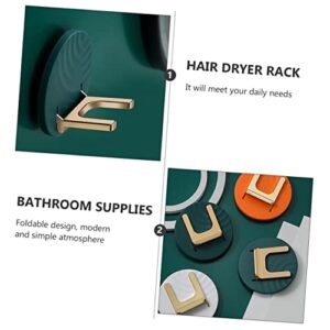 DOITOOL 2pcs Hair Dryer Holder Broom Holder Decorating Tools Wall Mounted Shelves for Storage Bathroom Wall Holder Wall Mount Broom Holder Hairdryer Holder Wall-Mounted Storage Rack Green