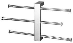 gedy bridge polished wall mounted towel rack with sliding rails, chrome, 16"