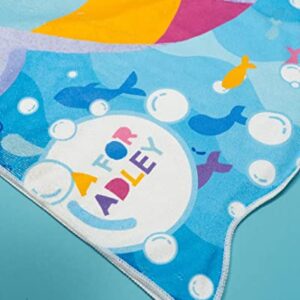 A For Adley Merch The Official Adley Ultimate Swimming Package with Three of Adleys Favorite Swimming Supplies The Adley Narwhal Towel, Adley Floaties and a Full Face Snorkie