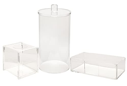 Decorative Things Toilet Paper Holder Stand Roll Storage Acrylic Holds 2 Mega Rolls- Holds Jumbo Rolls - 6" x 6" x 9" Tall